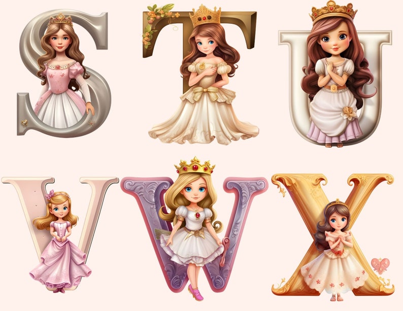 Princess Png Alphabet Png Princess Decorative Letters Princess Alphabet ...