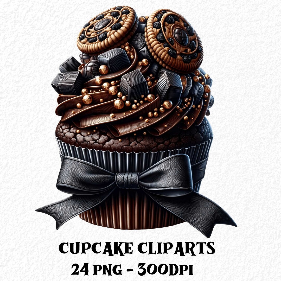 Chocolate Cupcakes Cliparts Bundle High Quality Chocolate Cupcake ...
