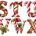 Christmas Candy Cane Png Christmas Alphabet Png Decorative Letters ...