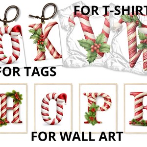 Christmas Candy Cane Png Christmas Alphabet Png Decorative Letters ...