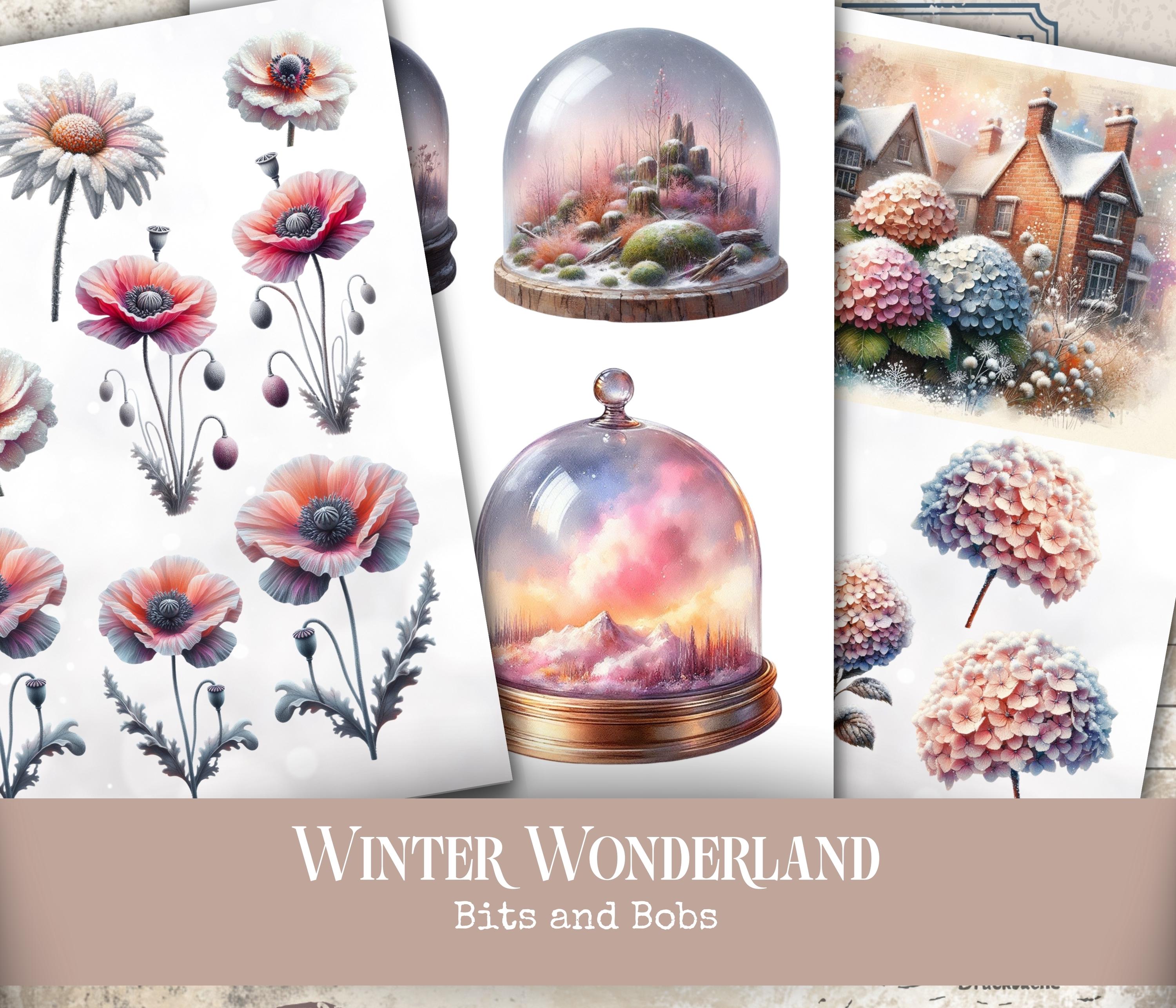 Winter Wonderland Bits and Bobs - Pastel Ephemera Fussy Cuts, Junk ...