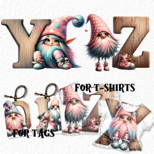 Gnomes Letters Png Gnomes Alphabet Png Decorative Letters Wooden ...