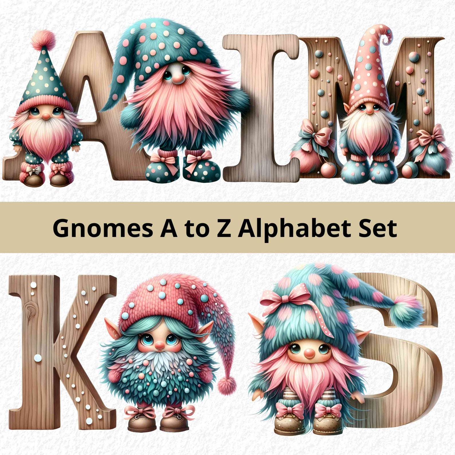 Gnomes Letters Png Gnomes Alphabet Png Decorative Letters Wooden ...