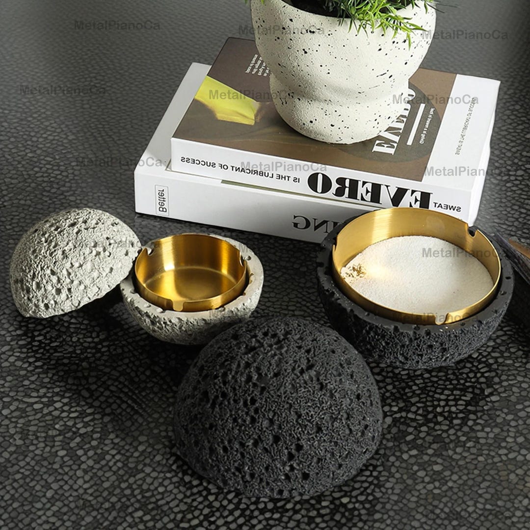 Retro 3D Ball Ashtray, Simulated Meteorite Ashtray, Artistic Aesthetic ...