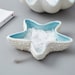 Blue and White Ceramic Shell Starfish Ashtray, Large Simulated Shell ...