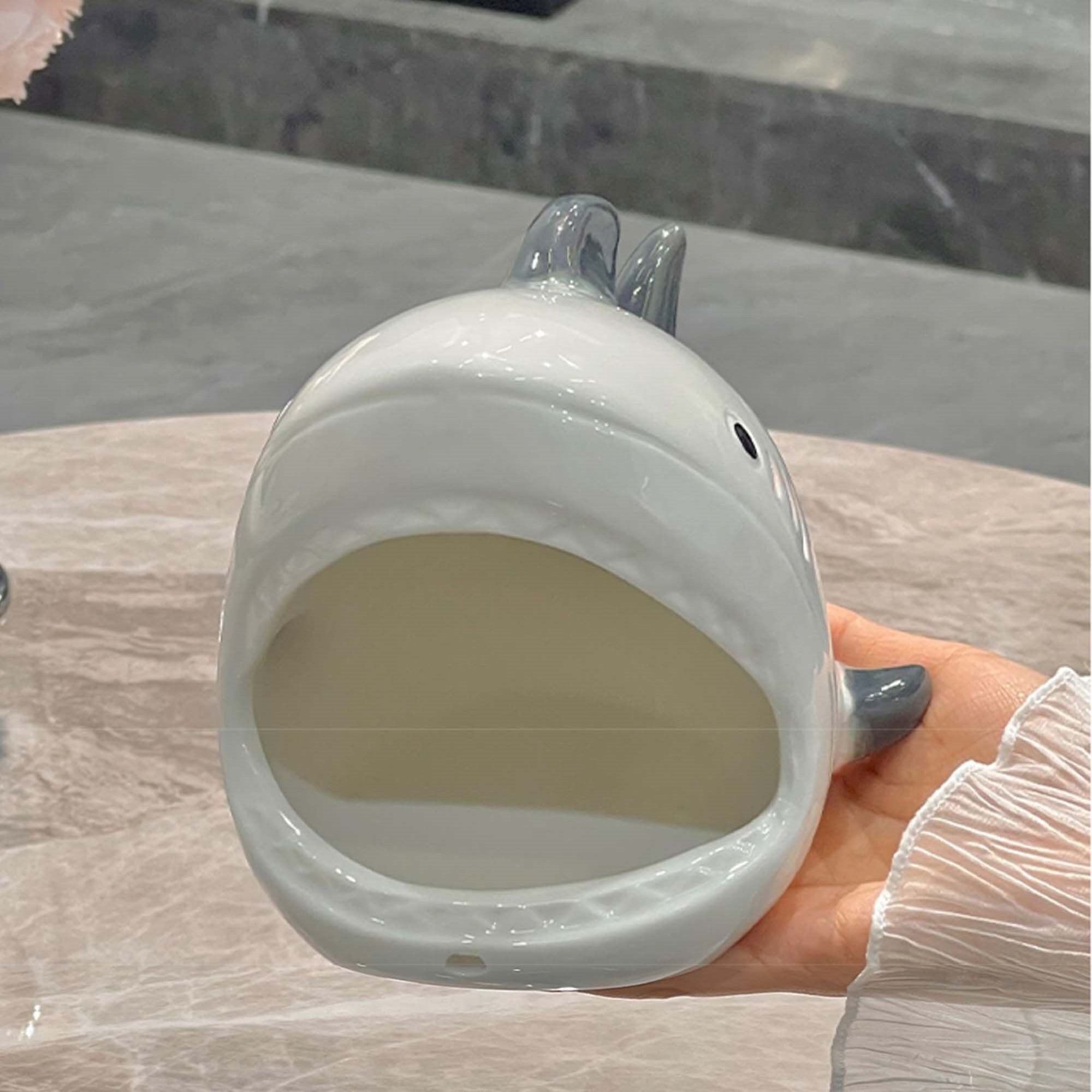 Ceramic Cute Shark Ashtray, Large Fat Shark Key Storage Tray, Cute ...