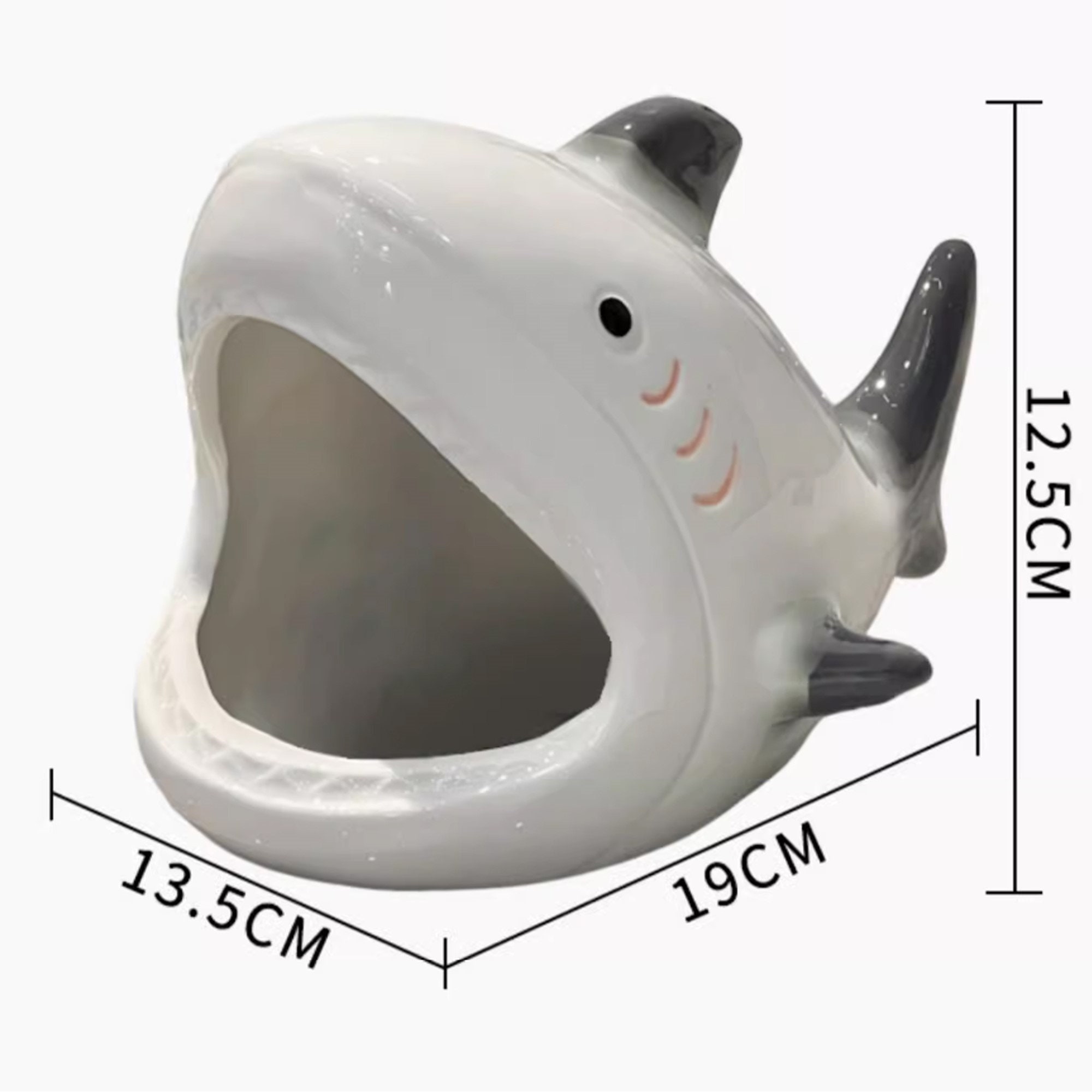 Ceramic Cute Shark Ashtray, Large Fat Shark Key Storage Tray, Cute ...