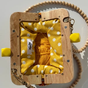 Stylish Crochet Bag With Wood Button and Multicolored Yarn Design ...