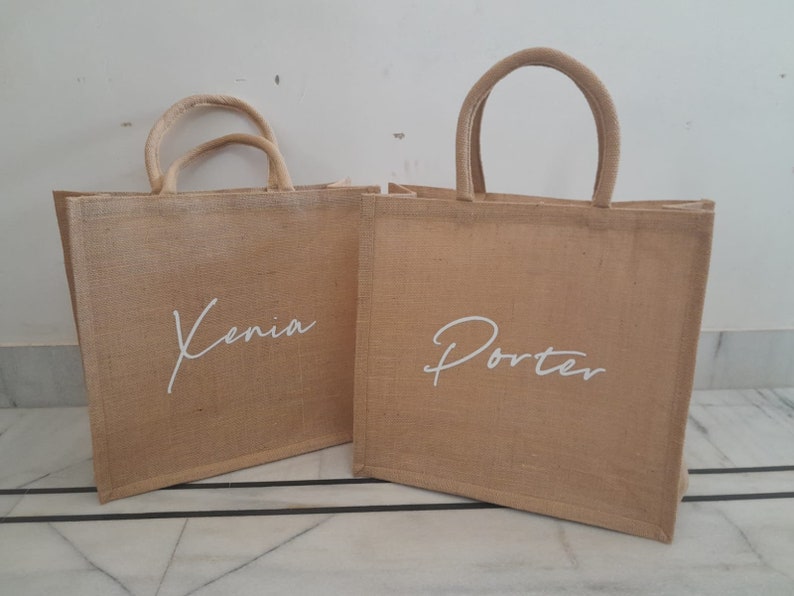 Personalized Beach Bag Jute Bags Custom Large Beach Tote Bags With ...