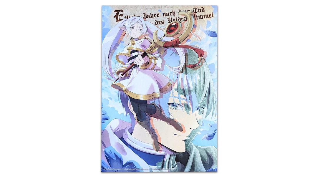High Elf Sorceress and Hero Anime Manga Wall Art Print Mage Gifts for ...
