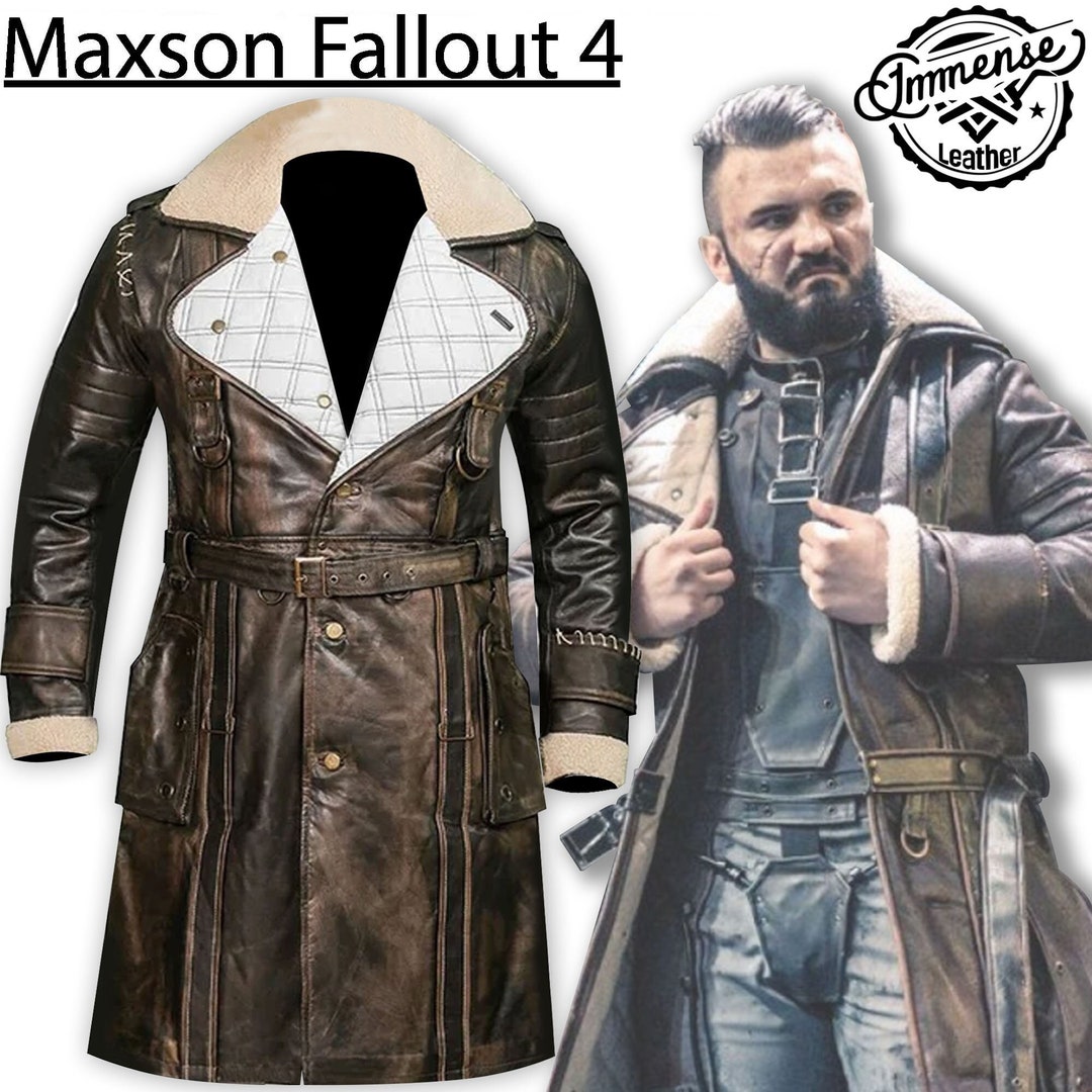 Elder Arthur Maxson Coat Cosplay Fallout 4 Leather Coat - Etsy