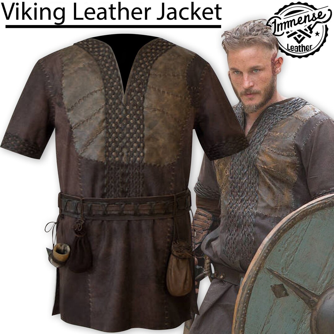 Ragnar Lothbrok Leather Jacket Cosplay Vikings Legendary Viking Hero ...