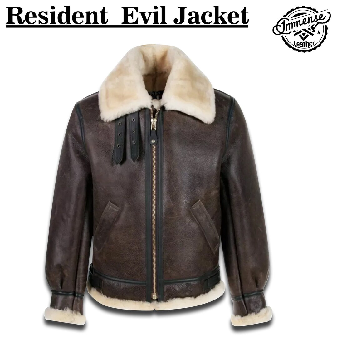 Resident Evil Leon Kennedy Jacket Cosplay Leather Jacket for Him - Etsy