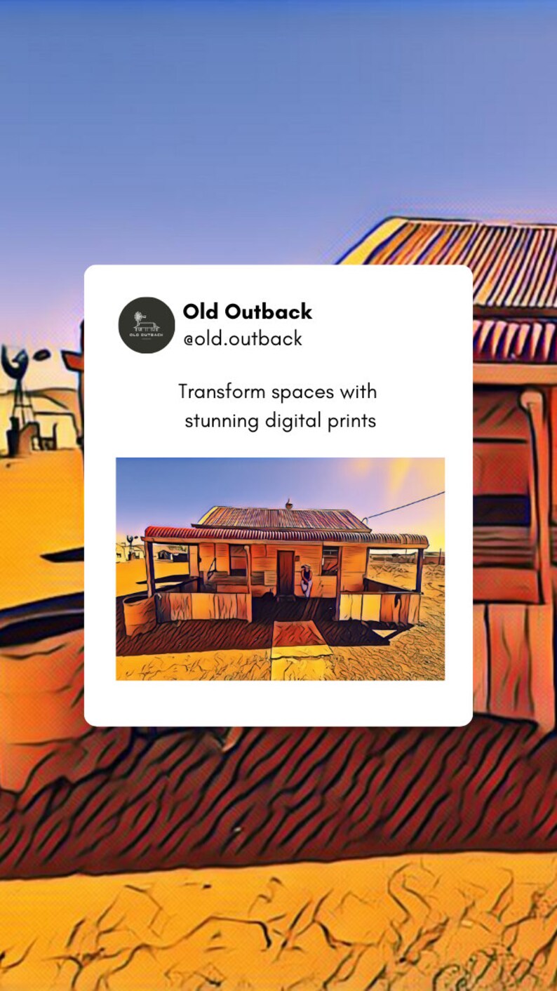 Old Outback, Australian Landscape, Wall Art Print, Old Outback ...