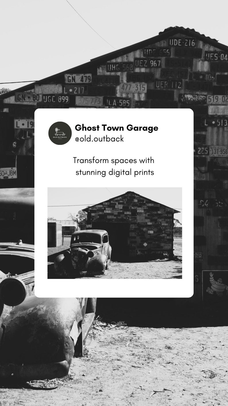 Ghost Town Garage, Australian Landscape, Wall Art, Old Outback ...