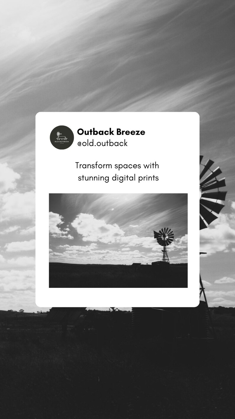 Outback Breeze, Australian Landscape, Wall Art Print, Old Outback ...