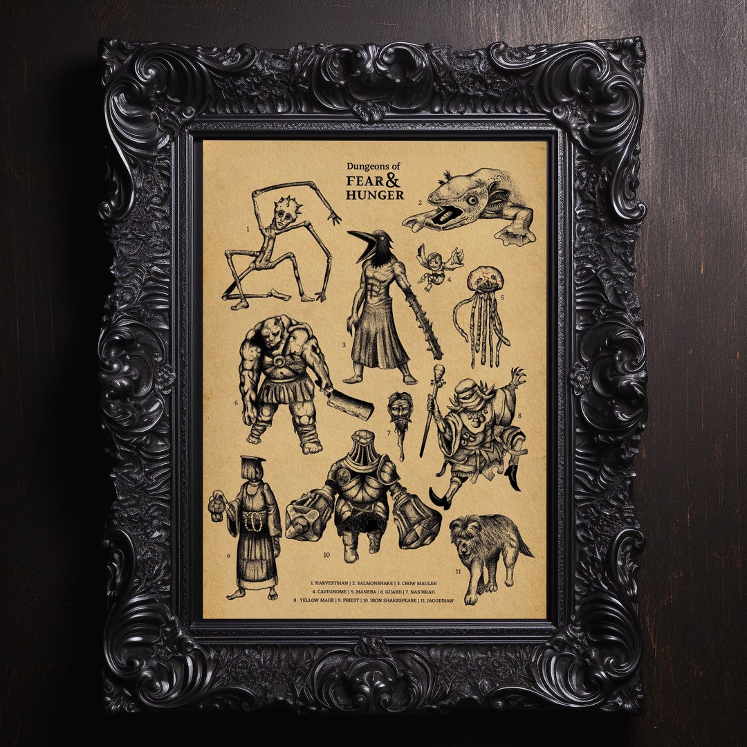 Fear and Hunger || Funger || Crow Mauler || Dungeon || Gaming Art Print ...