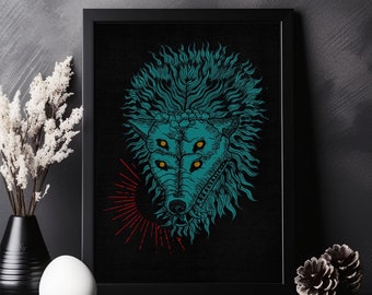 Fear and Hunger || Moonless || A4 A3 A5 Art Print - Etsy