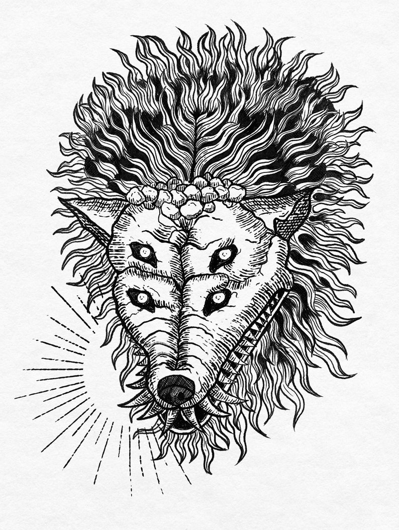 Fear and Hunger Moonless A4 Art Print - Etsy