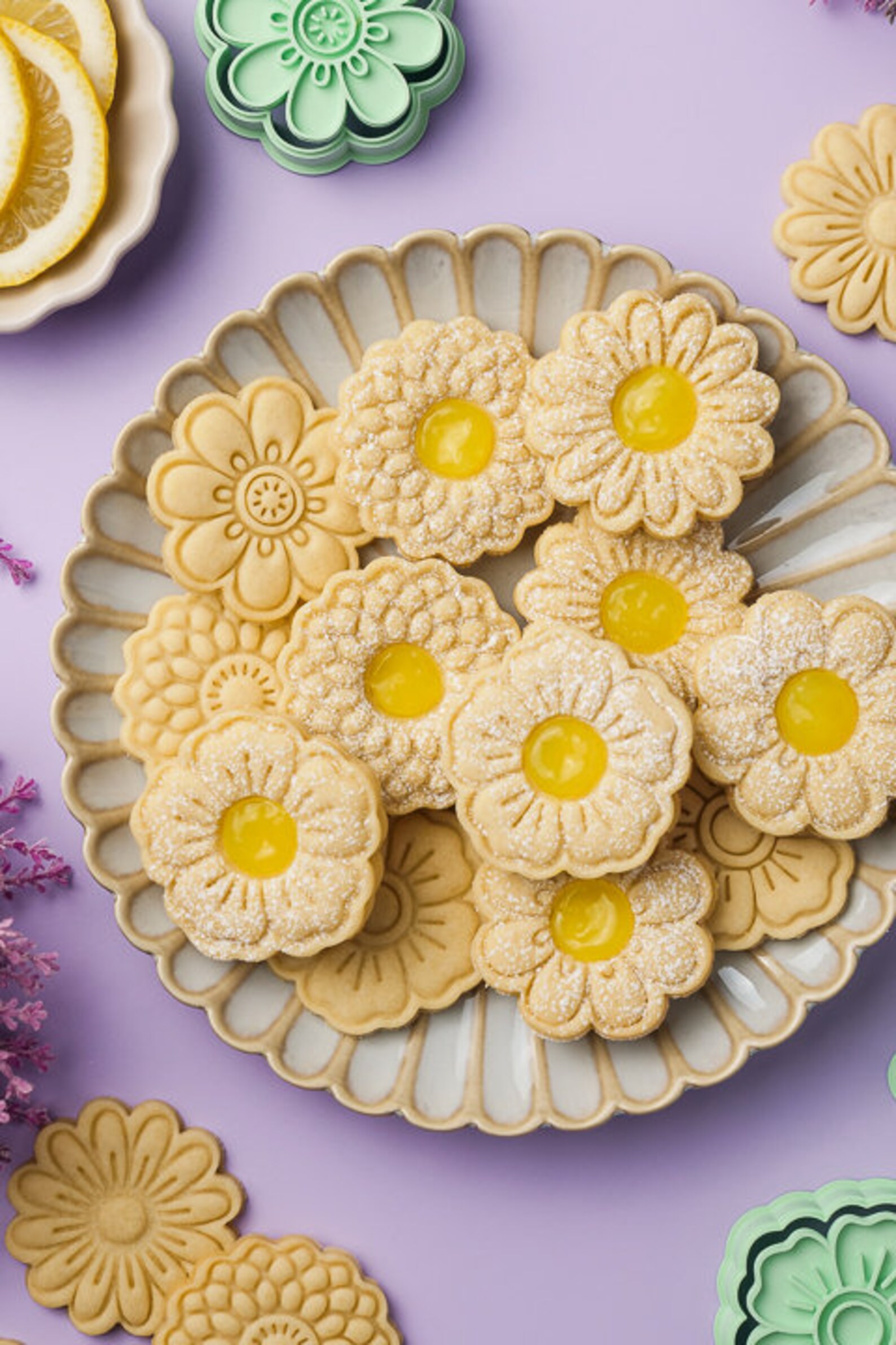 Spring Flowers Cookie Cutter & Stamps Set Perfect for Linzer Cookies ...