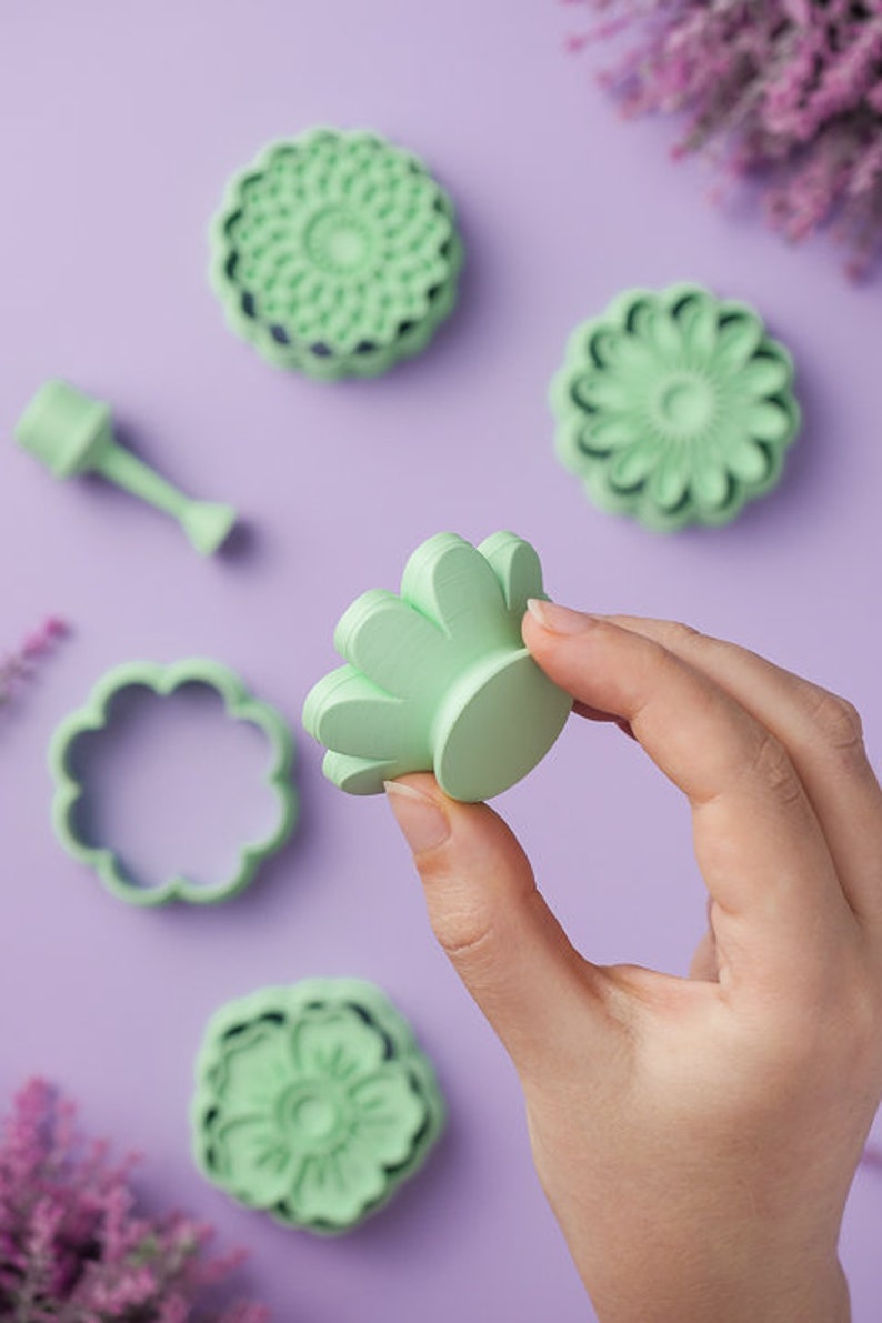 Spring Flowers Cookie Cutter & Stamps Set Perfect for Linzer Cookies ...