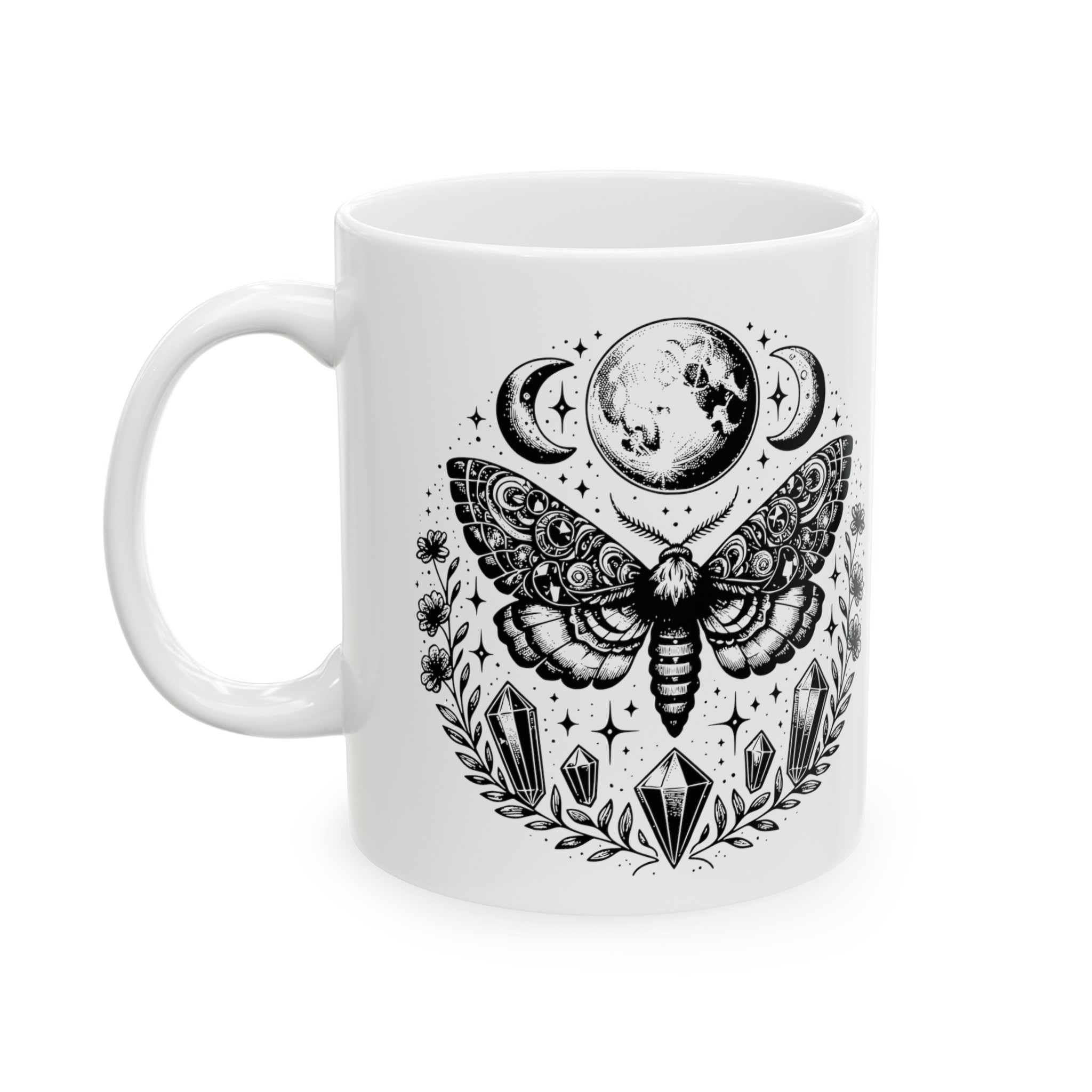 Ceramic Moth Witchy Mug, Celestial Moth & Cosmic Visions, Unique Moth ...