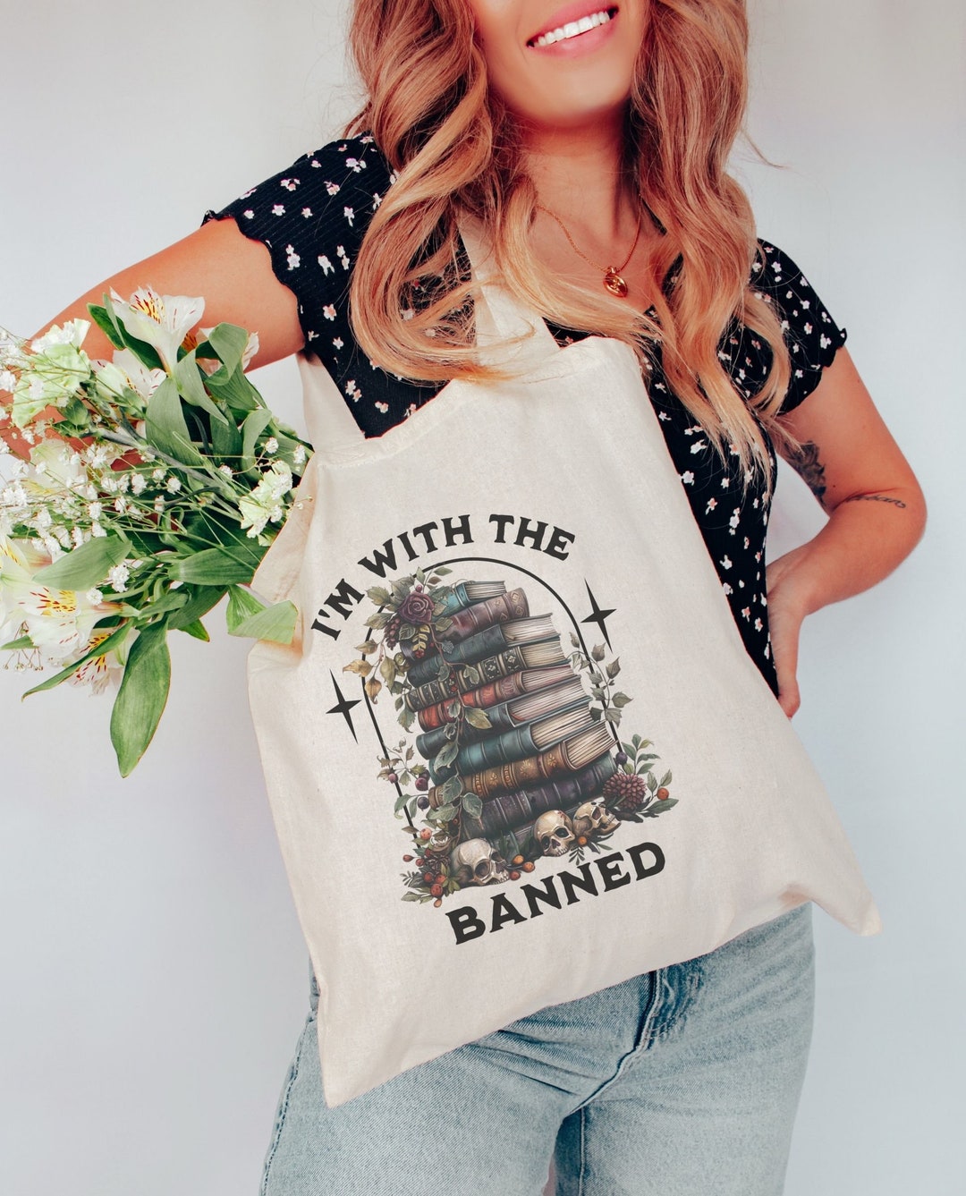Banned Books Tote Bag, I'm With the Banned, Bookish Gift for Book Lover ...