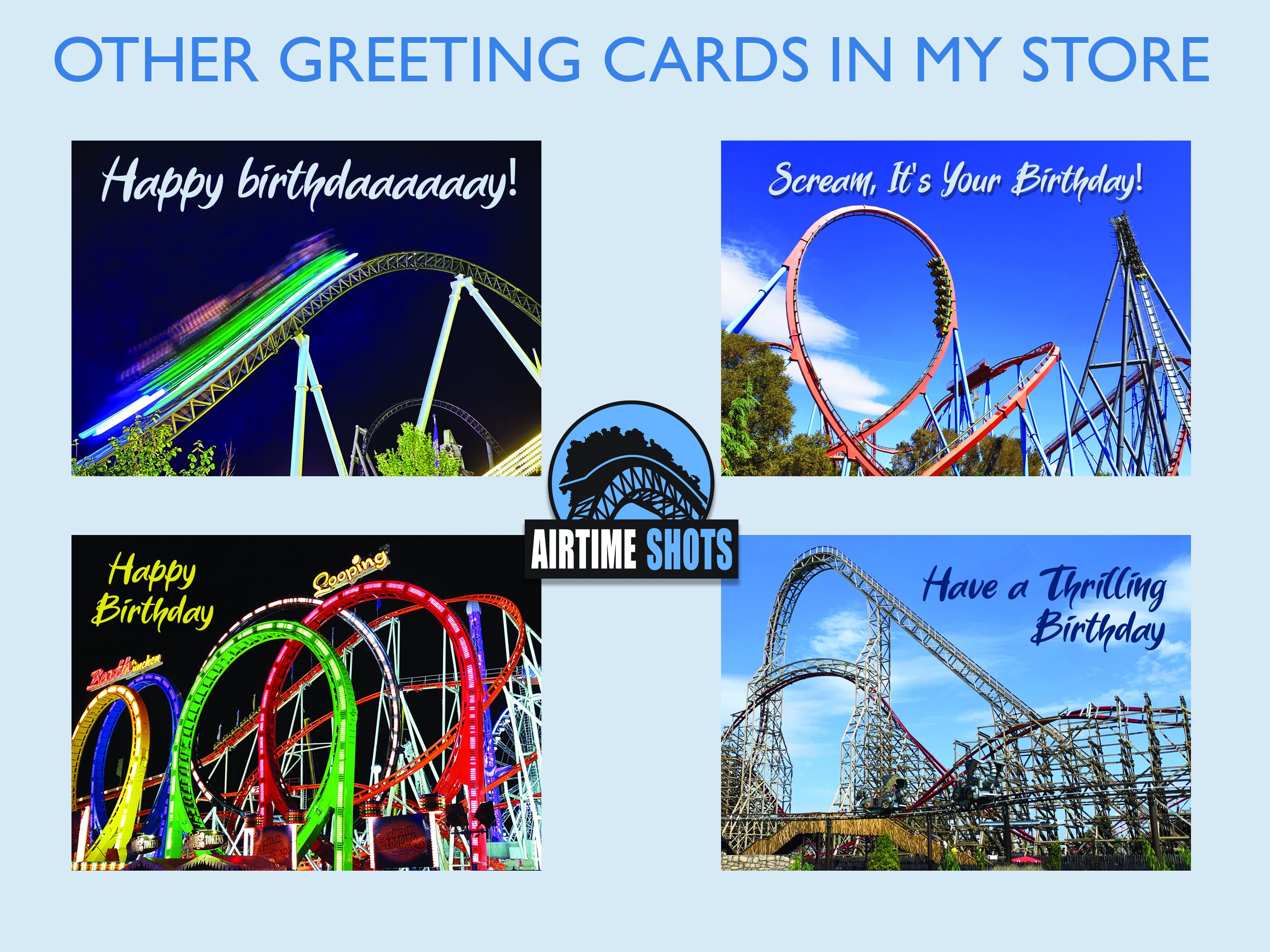 Rollercoaster Birthday Card Printable Download Nemesis Reborn-alton ...
