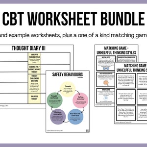 60 Cognitive-behavioural Therapy CBT Worksheets Counselling Tools ...