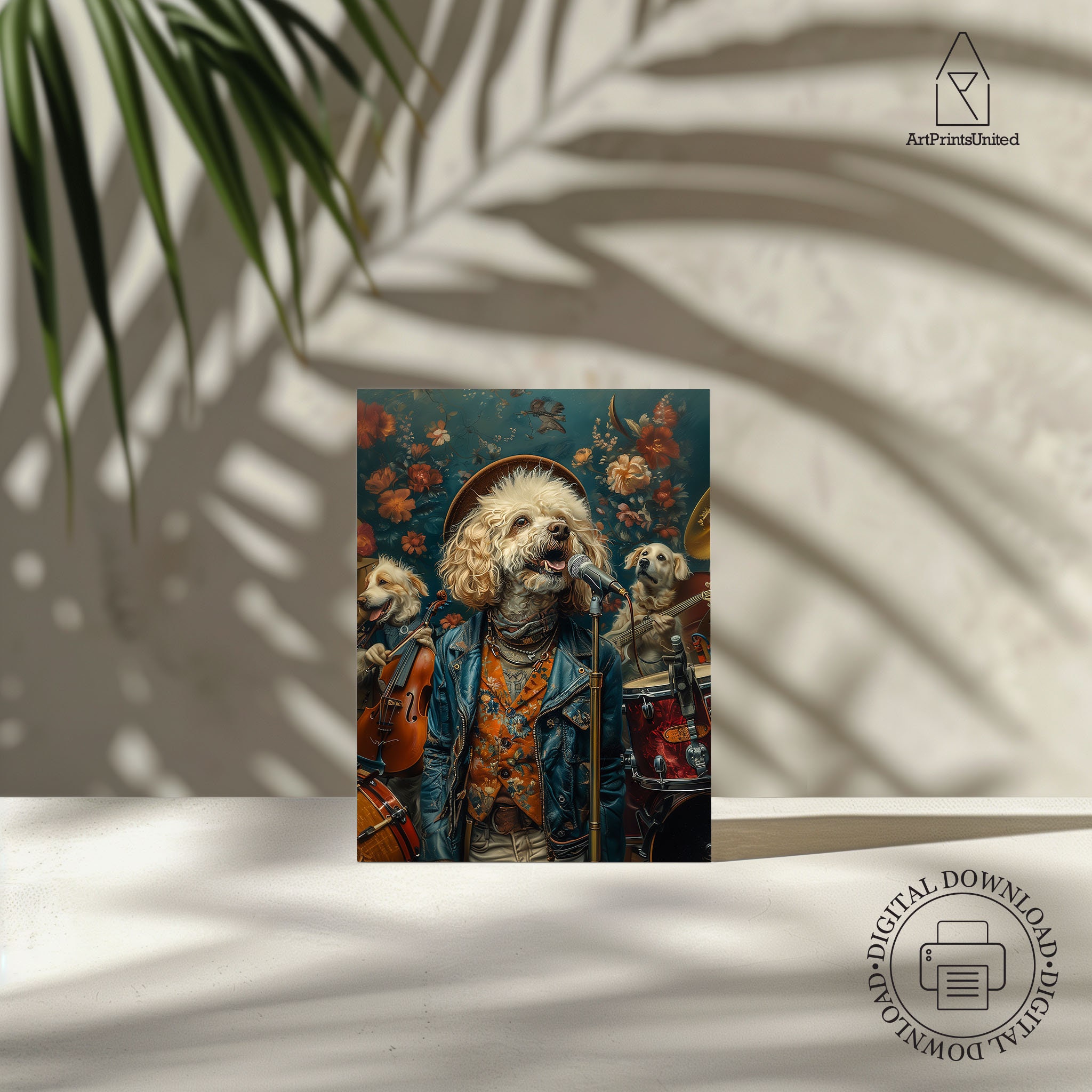 Poodle Singer - Paw-ty Invite, Singing Dog Card, Animal Invitation Card ...
