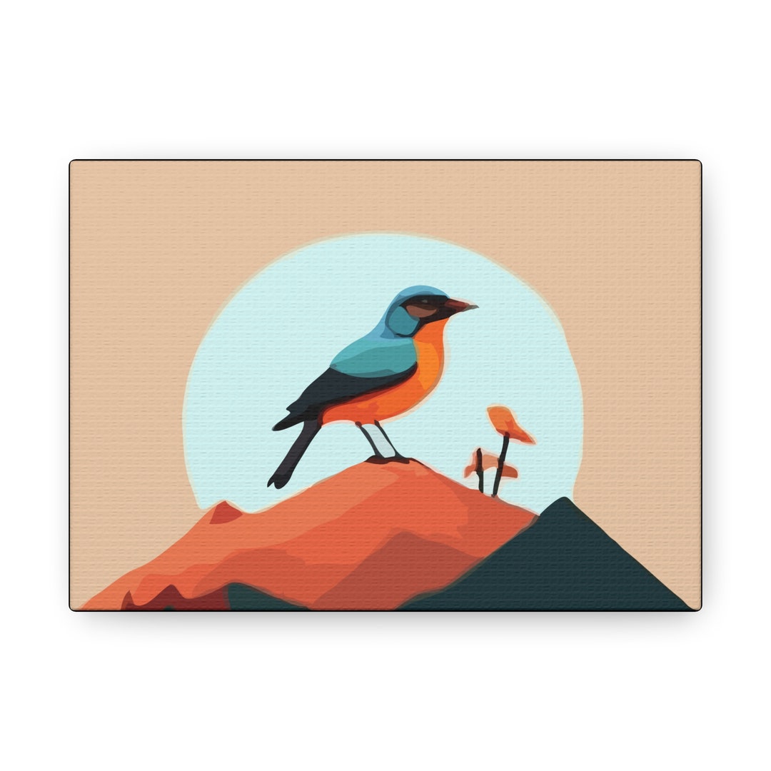 Mountain Bird Vector Wall Art Canvas Gallery Wraps Animals Theme - Etsy