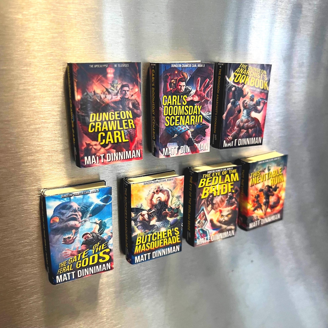 P - Dungeon Crawler Carl Series- Mini Book Magnets (7 Book Bundle) - Etsy