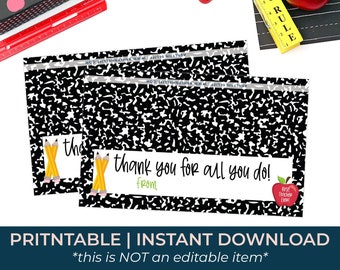 Printable Teacher Appreciation Goodie Bag Toppers | Teacher Treats ...