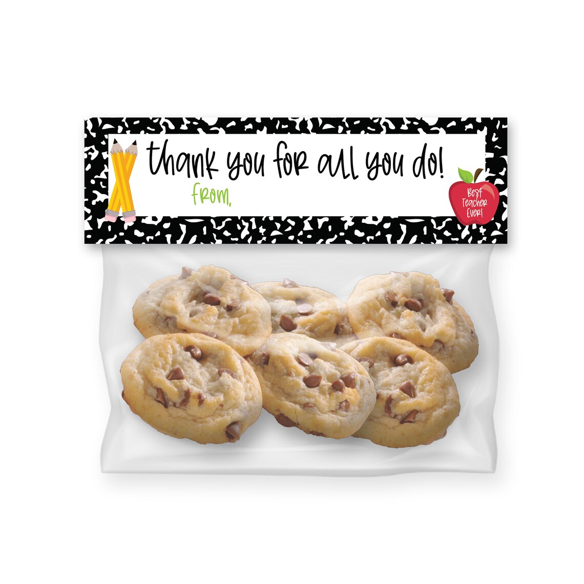 Printable Teacher Appreciation Goodie Bag Toppers Teacher Treats Goodie ...