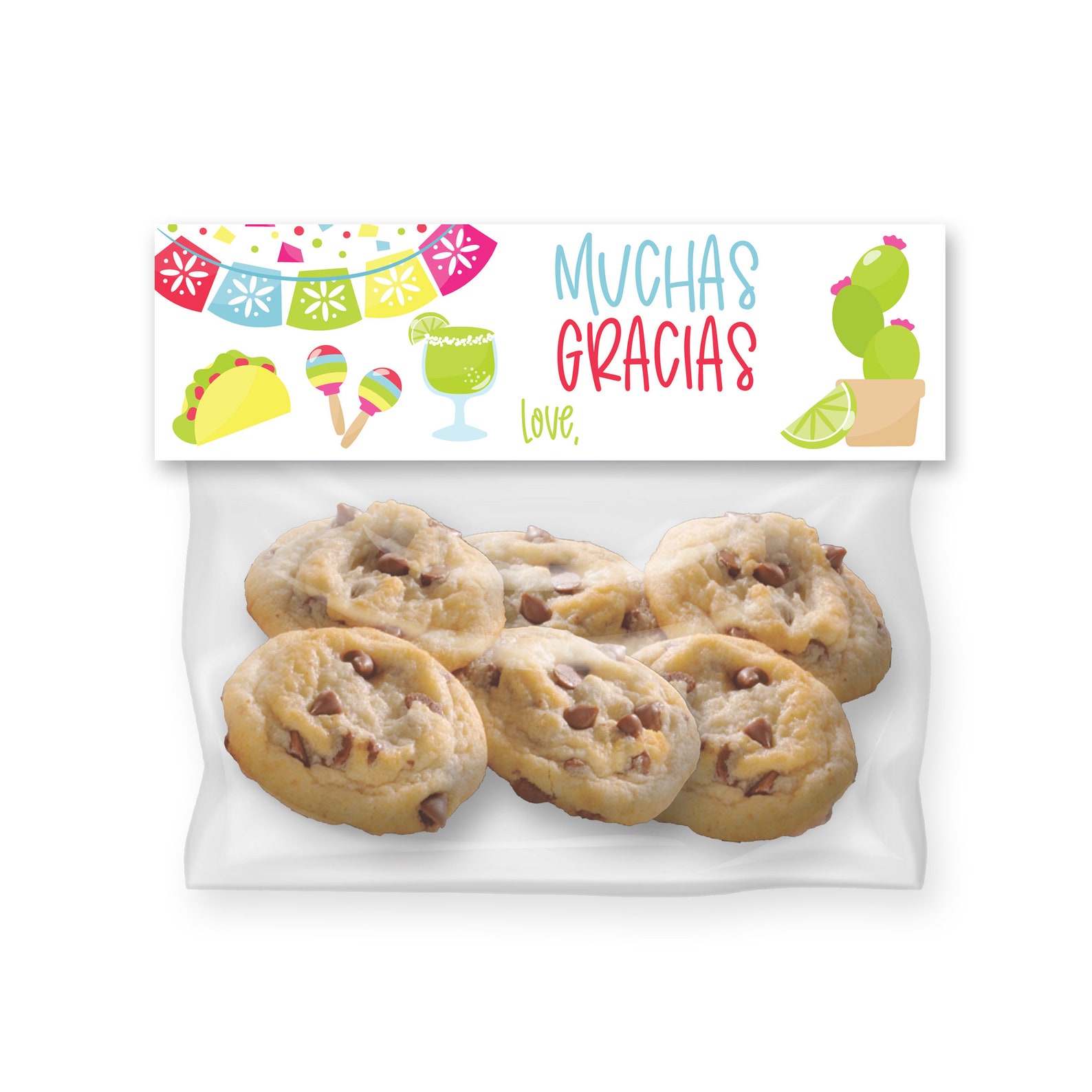 Printable Muchas Gracias Fiesta Goodie Bag Topper | Instant Download ...