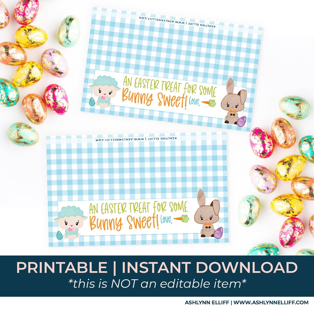 Printable Easter Treat Goodie Bag Toppers | Easter Treats | Goodie Bag ...