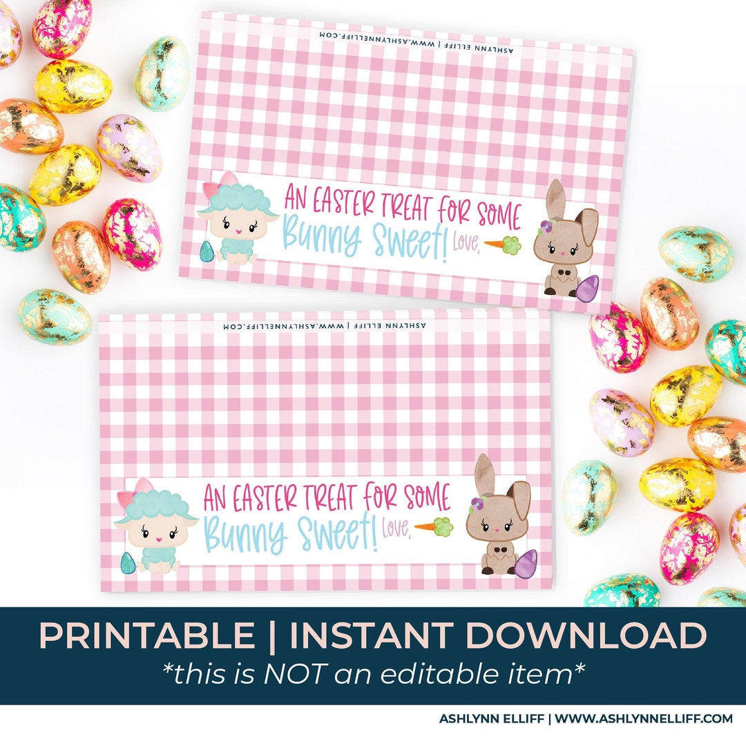 Printable Easter Treat Goodie Bag Toppers | Easter Treats | Goodie Bag ...