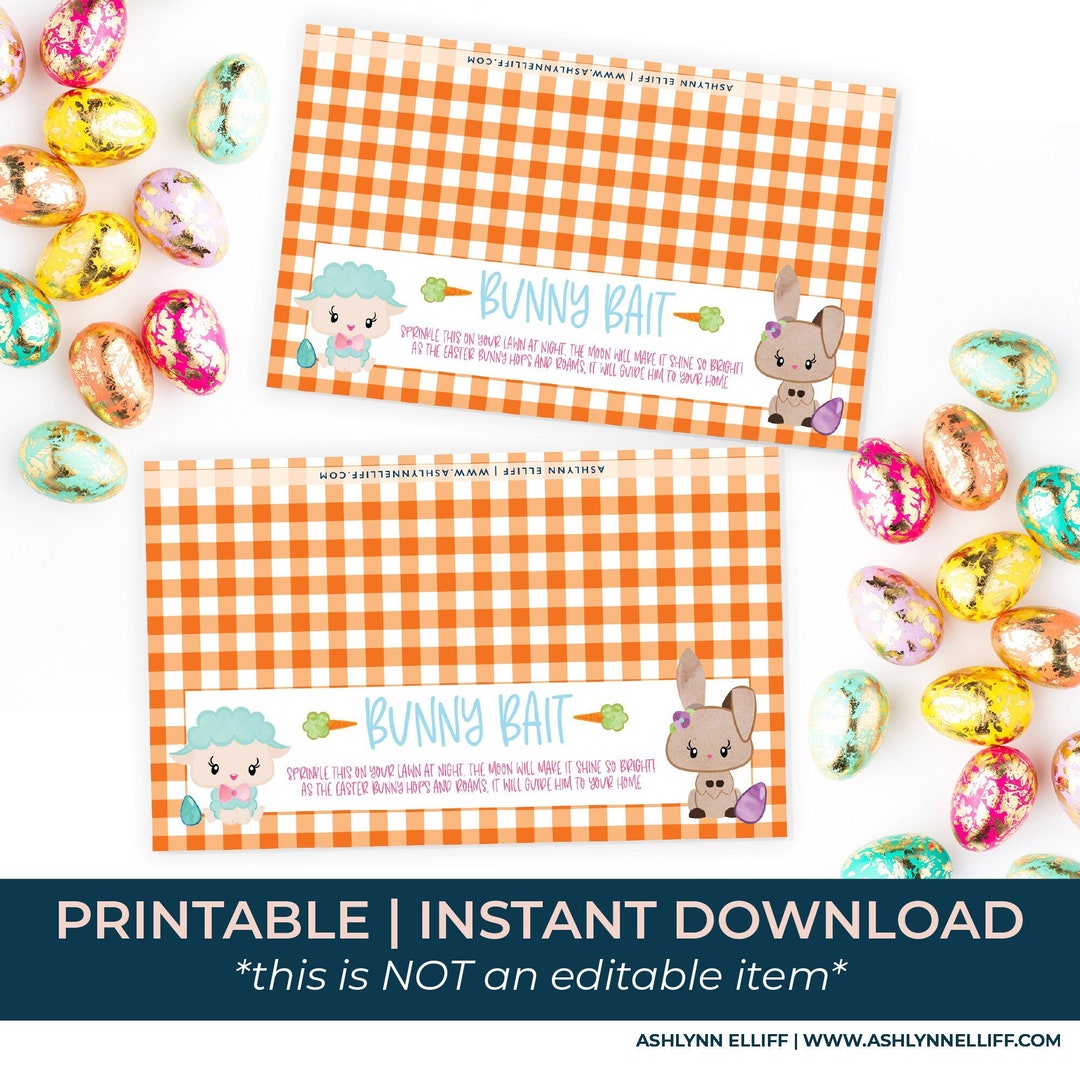 Printable Easter Bunny Bait Goodie Bag Toppers | Easter Treats | Goodie ...