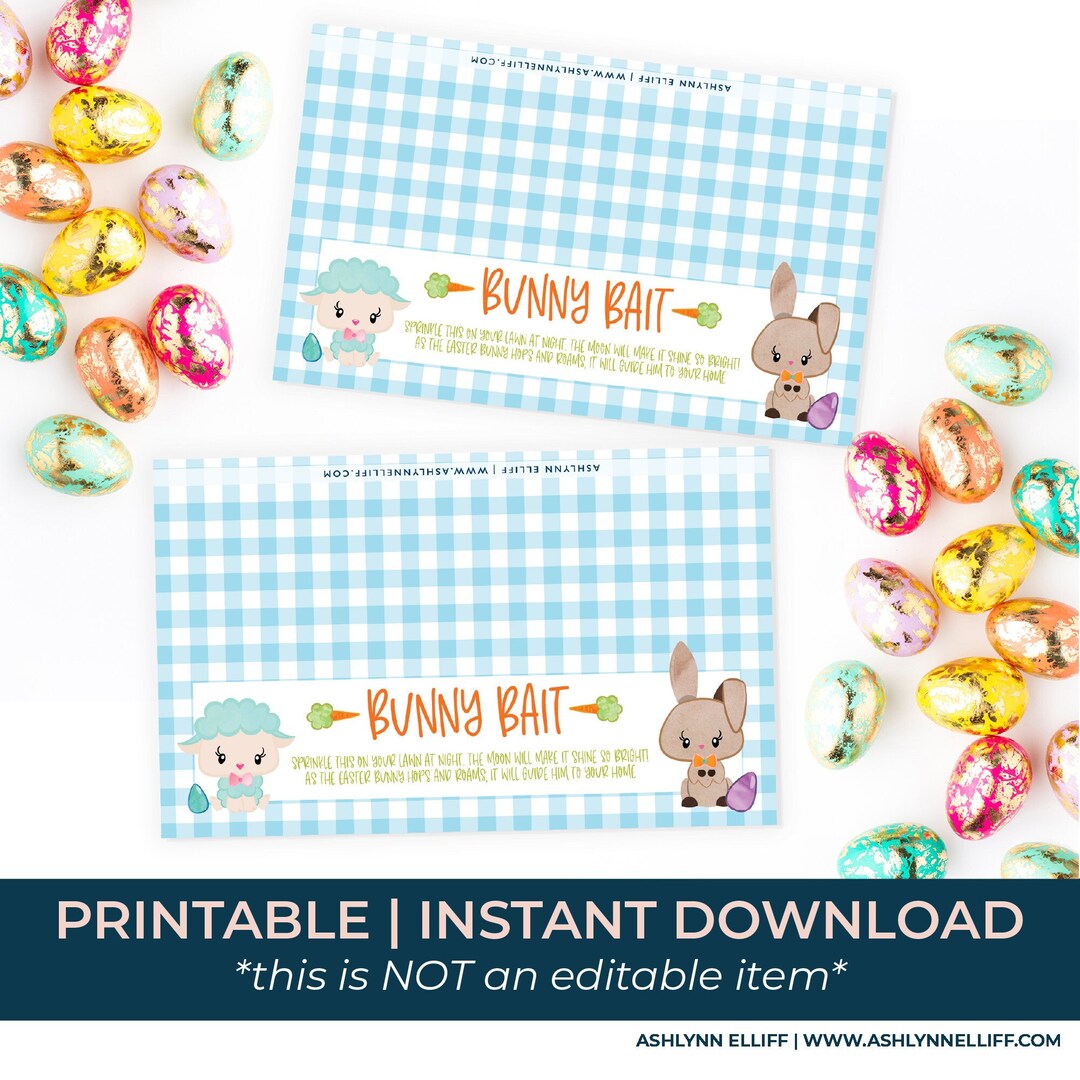 Printable Easter Bunny Bait Goodie Bag Toppers | Easter Treats | Goodie ...