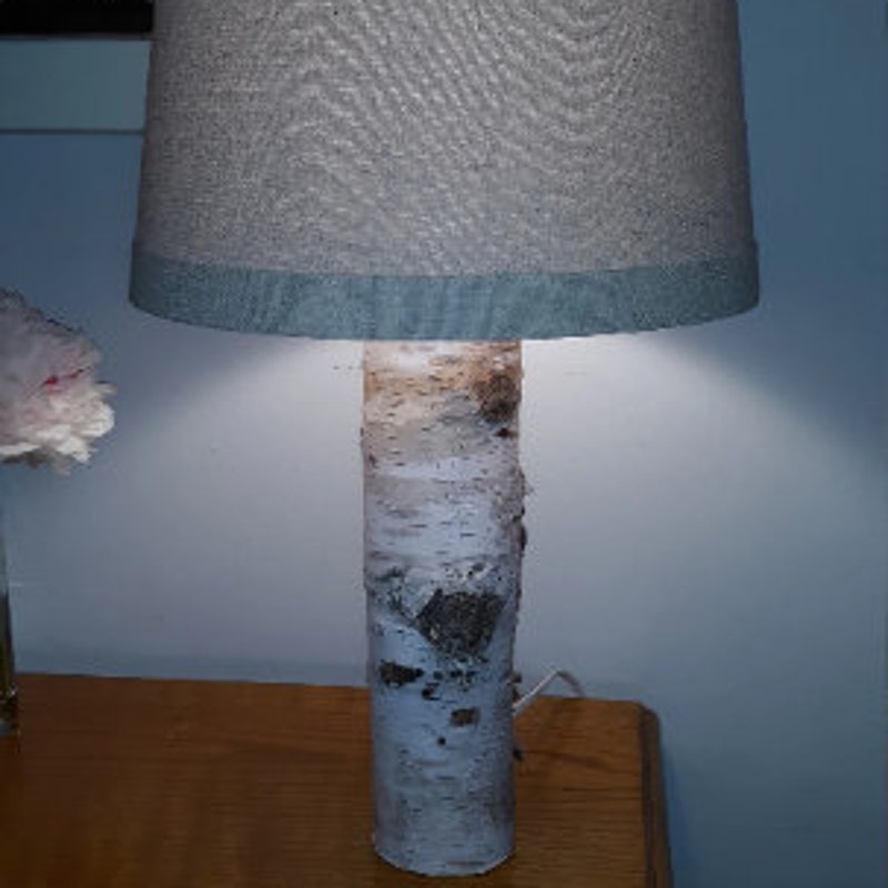 Birch Table Lamp - Etsy
