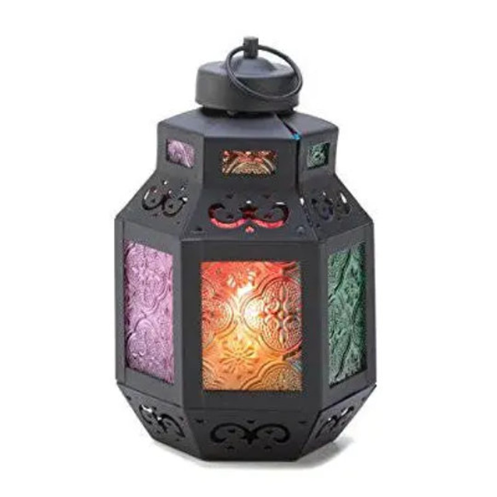 Multi Color Moroccan Lantern Lamp - Etsy