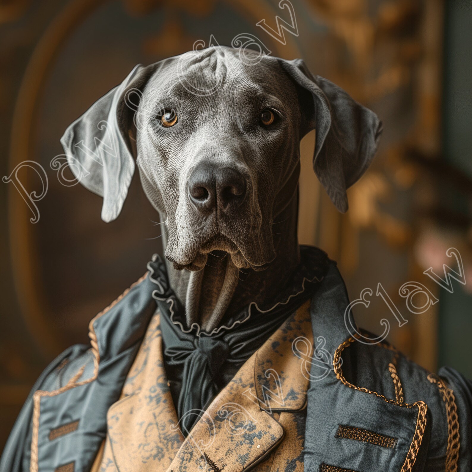 The Great Dane Vintage Victorian Dog Portrait Instant Download ...