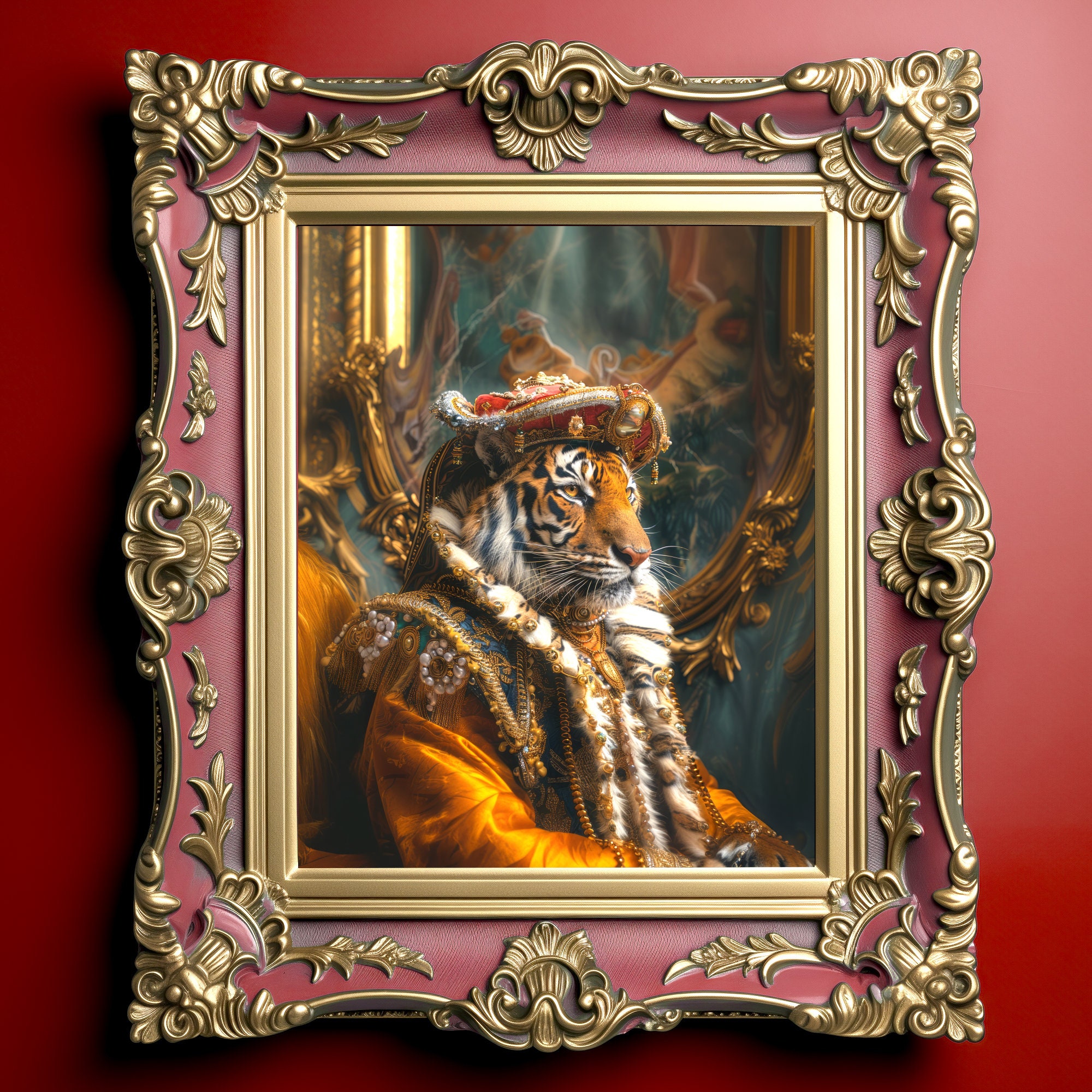 The Tiger King Vintage Style Digital Download Cool Printable Art Big ...