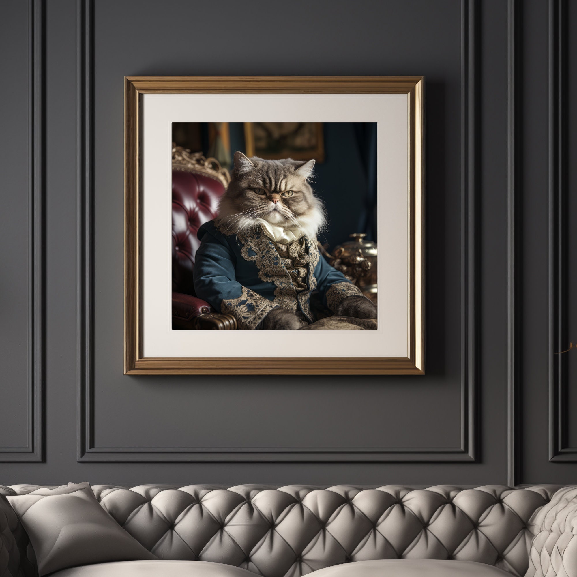 Grumpy Cat in Victorian Vintage Clothes Instant Download Art Wall Decor ...
