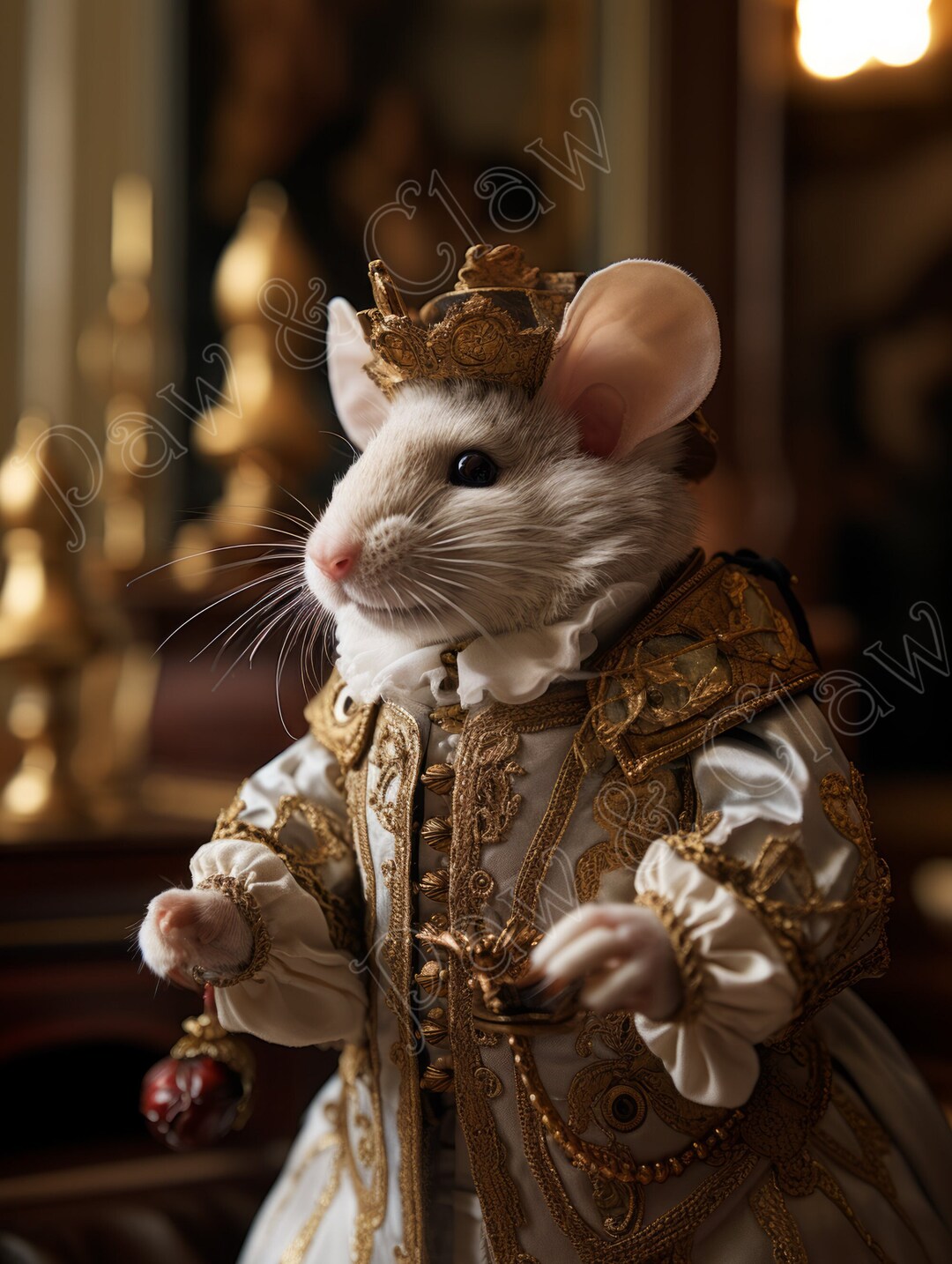 Cardinal Mouse Victorian Style Religious Costume Vintage Art Digital ...