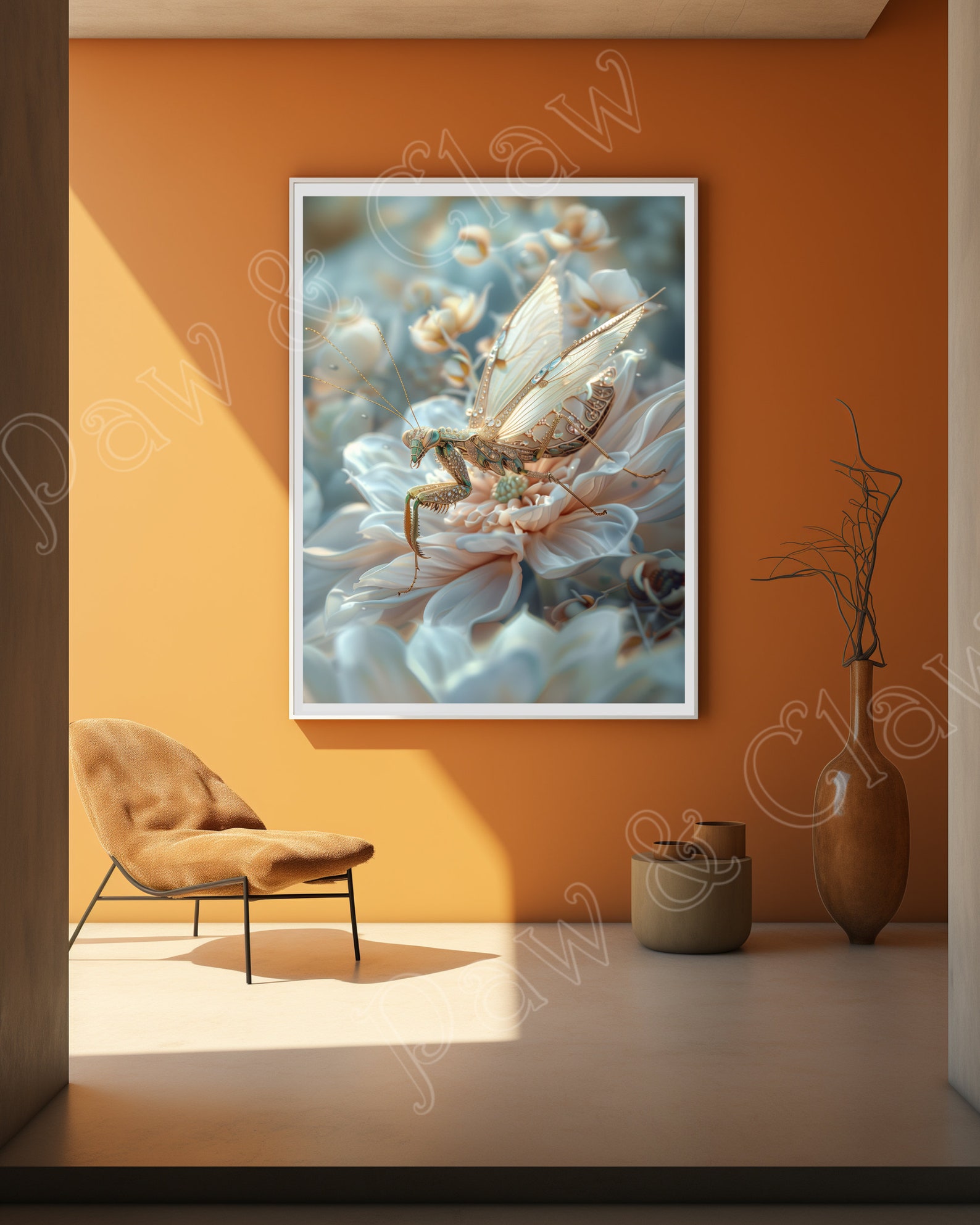 Jewel Praying Mantis Instant Download Ornate Diamond Decorated Insect ...