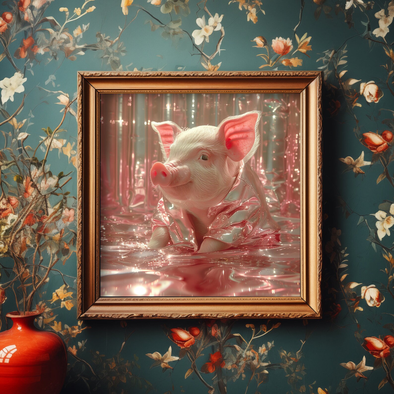 Cute Piglet Instant Download Wall Decor Art Original Custom Pet ...