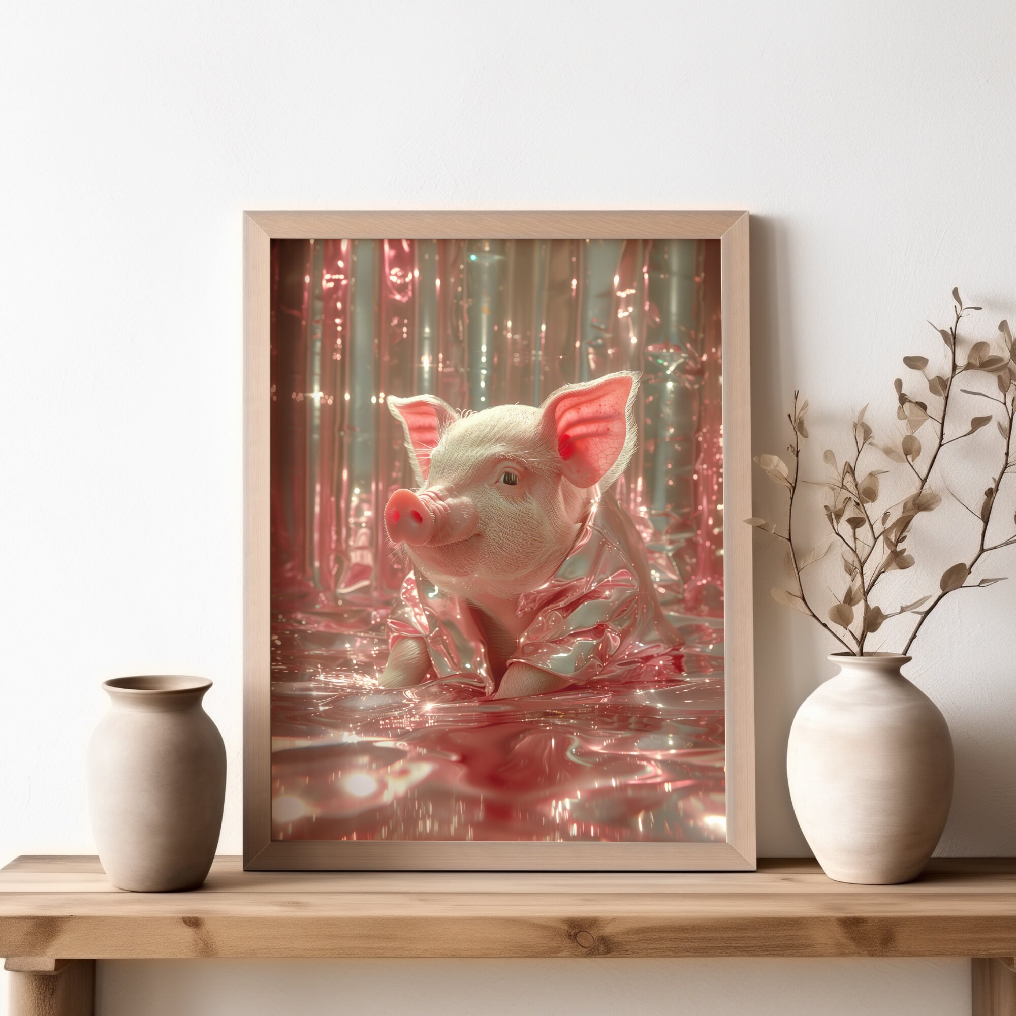 Cute Piglet Instant Download Wall Decor Art Original Custom Pet ...