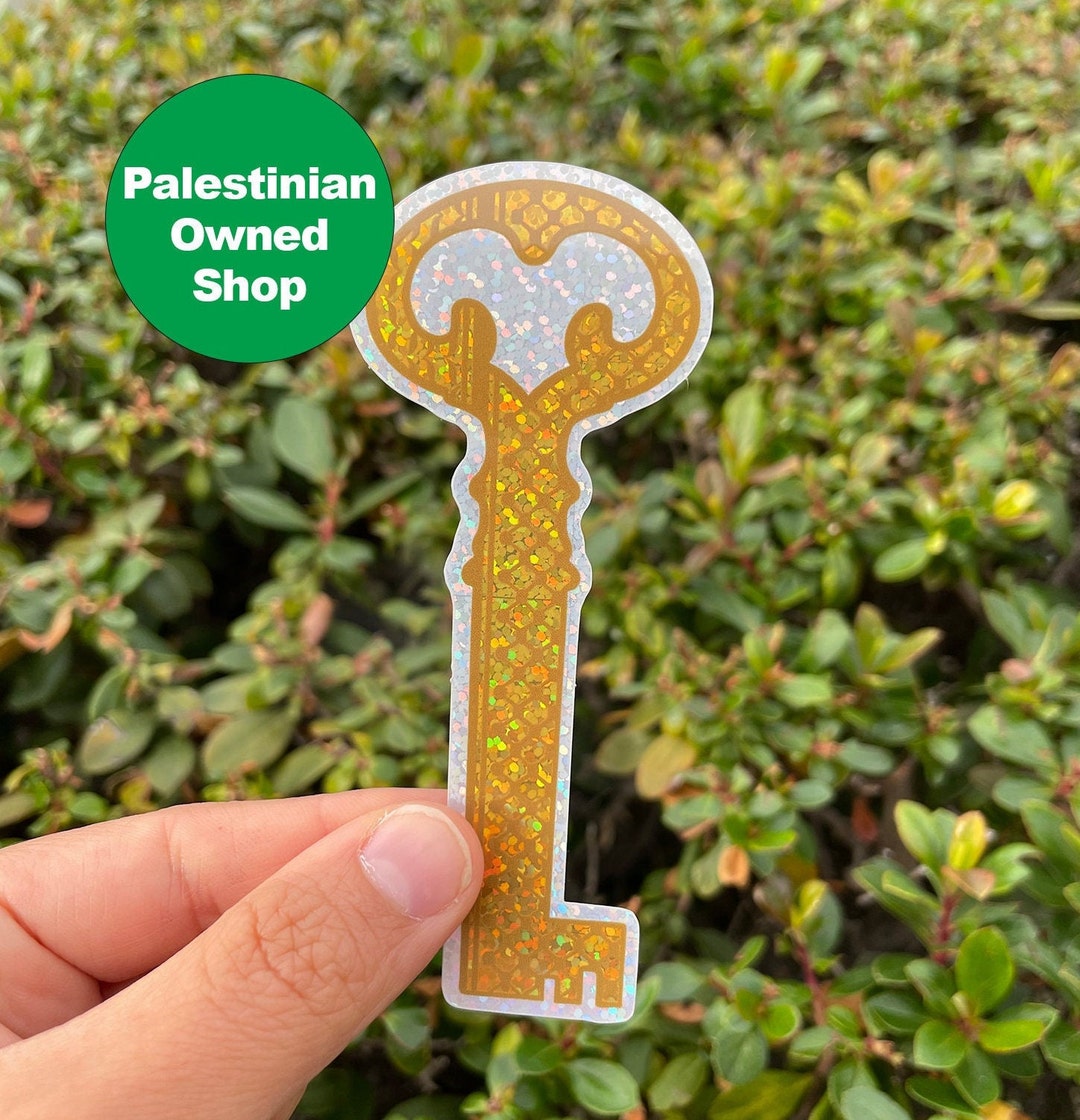 Key of Return Sticker for Palestine With Glitter and Kuffiyeh Details 4 ...
