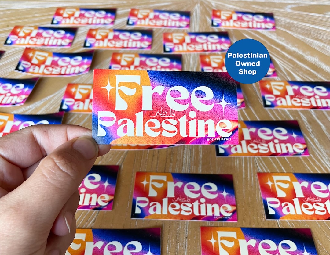 Trendy Free Palestine Sticker Weatherproof High Quality Sticker for ...